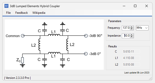 A lumped element 3dB narrow band coupler