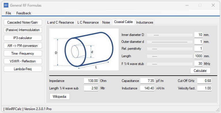 WinRFCalc RF Calculator
