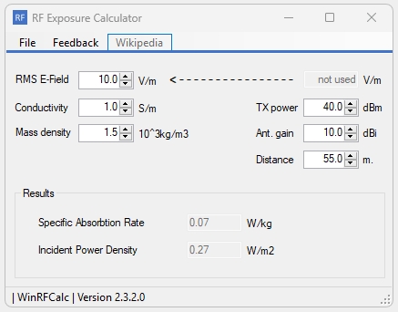 WinRFCalc RF Calculator