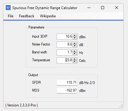 Calulator for SFDR and MDS